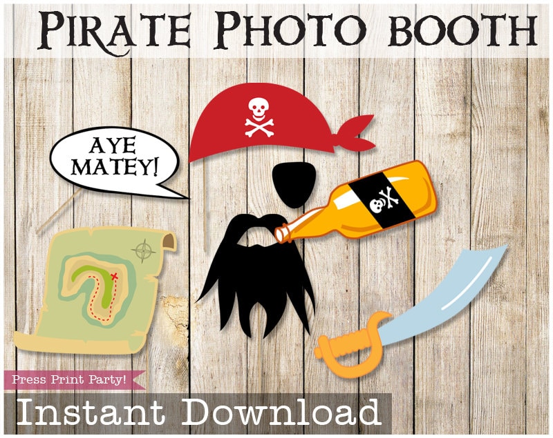 Pirate Photo Booth Props Pirate Party Pirate Birthday - Etsy Canada