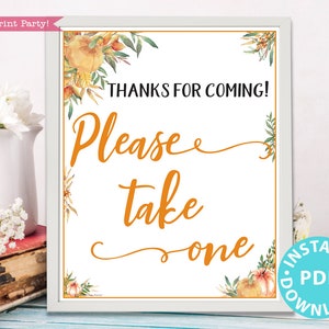 Little Pumpkin Please Take One Sign Printable, Baby Shower Sign, Bridal ...