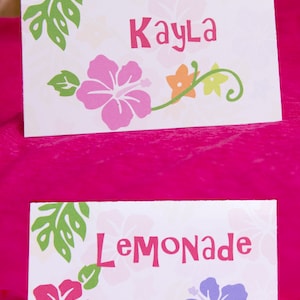 Luau Tent Cards Printable, Luau Food Label, Luau Party Supplies, Luau ...