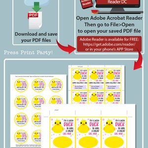 I'm a Lucky Duck to Have a Friend Like You Kids Valentine Card ...