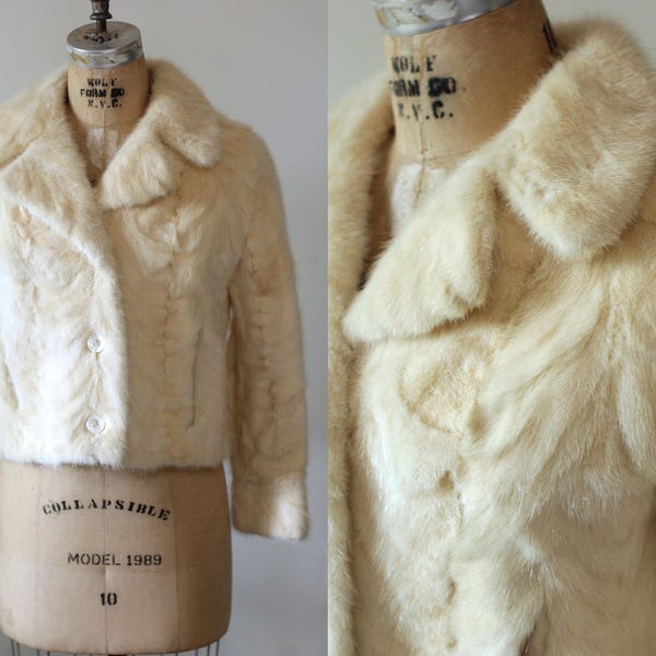 1950s Cropped Fur Coat - Etsy