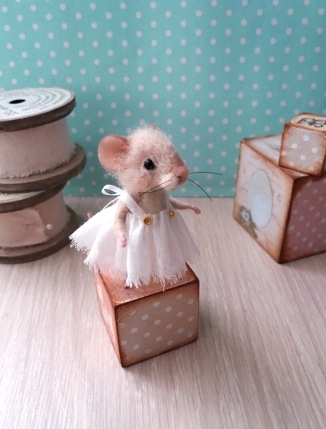 Needle Felt Mouse Miniature Mouse Felt Mouse Dollhouse Mouse - Etsy