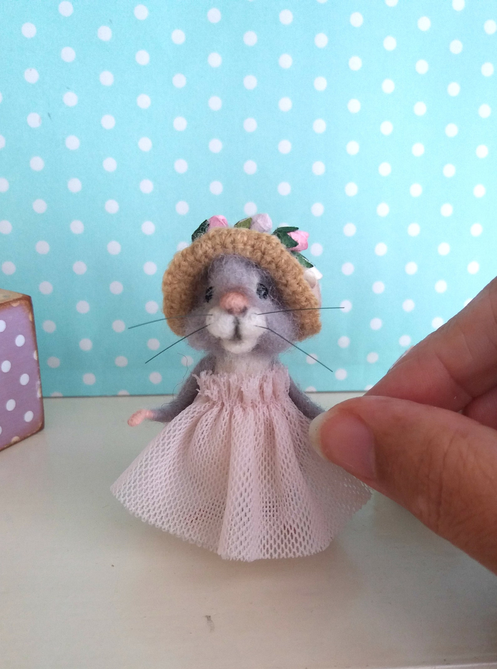 Needle Felt Mouse Miniature Mouse Felt Mouse Dollhouse Mouse - Etsy