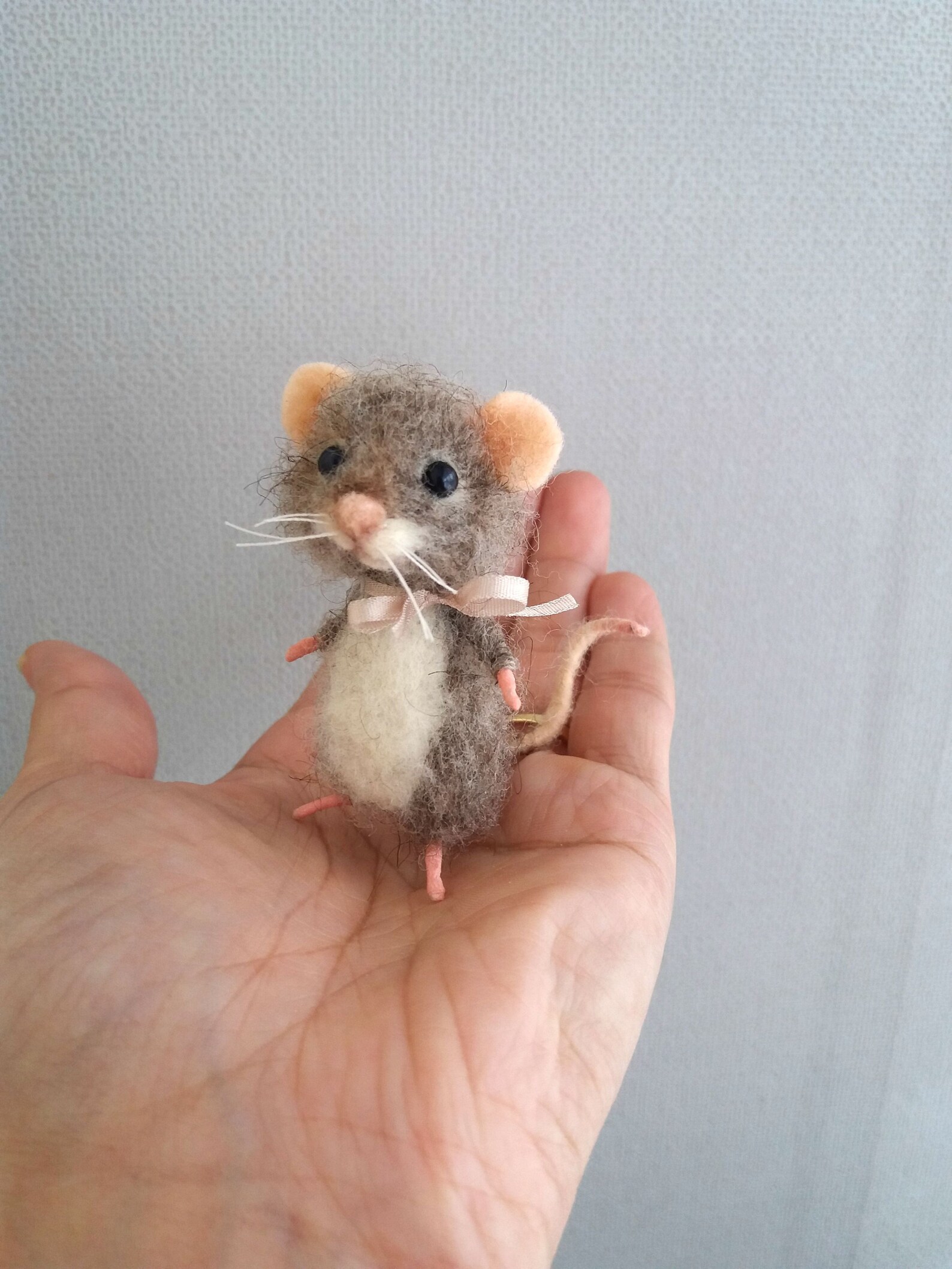 Needle Felted Mouse Miniature Mouse Cute Mouse Dollhouse Mouse - Etsy