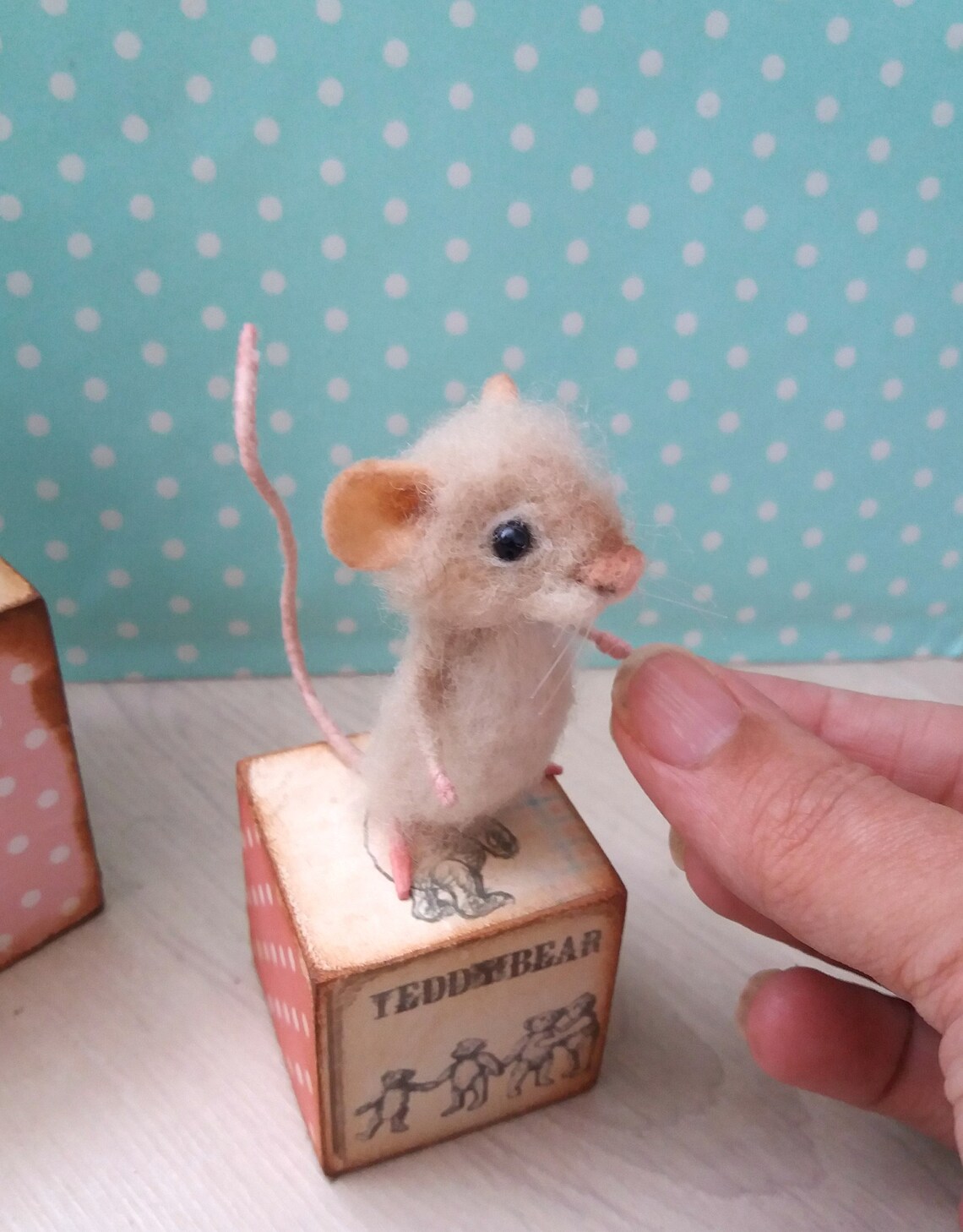 Needle Felted Mouse Miniature Mouse Cute Mouse Dollhouse Mouse - Etsy