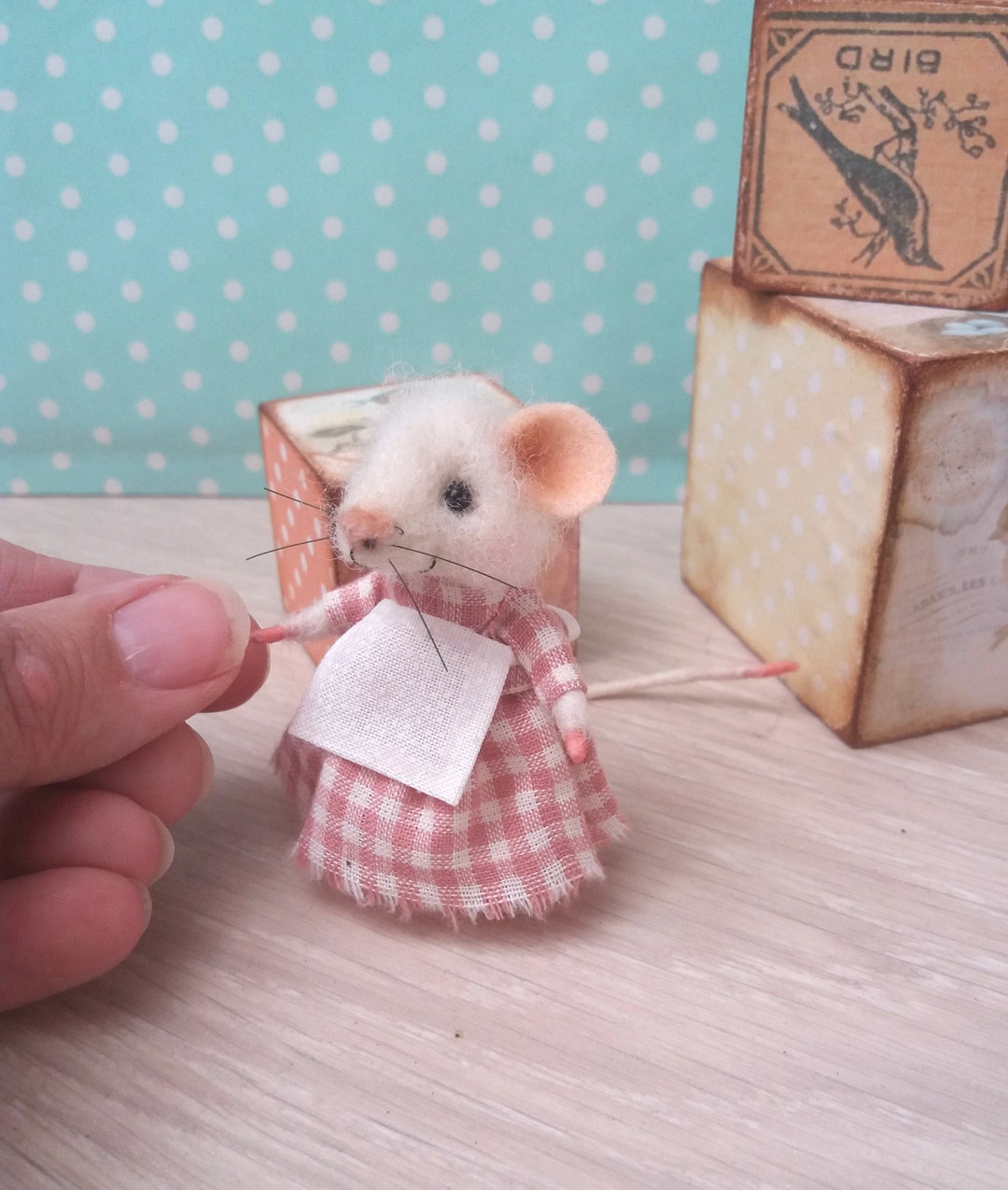 Needle Felt Mouse Miniature Mouse Felt Mouse Dollhouse Mouse - Etsy