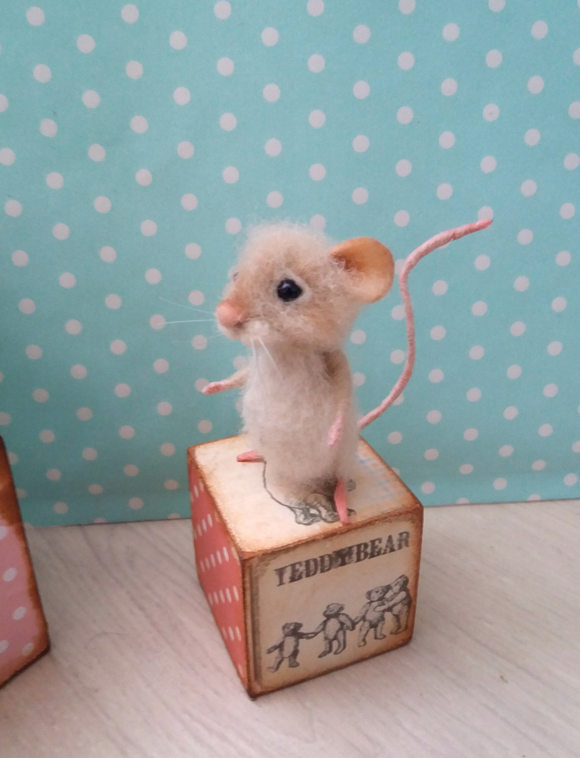 Needle Felted Mouse Miniature Mouse Cute Mouse Dollhouse Mouse ...