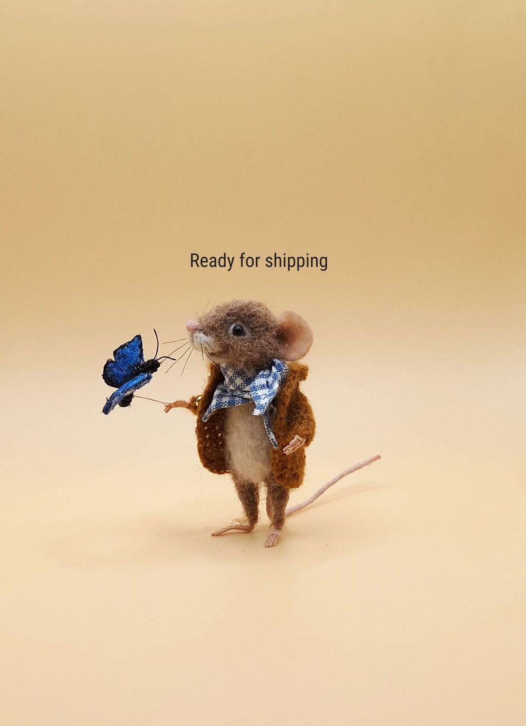 Needle Felted Mouse, Miniature Mouse, Single Piece, One of a Kind ...