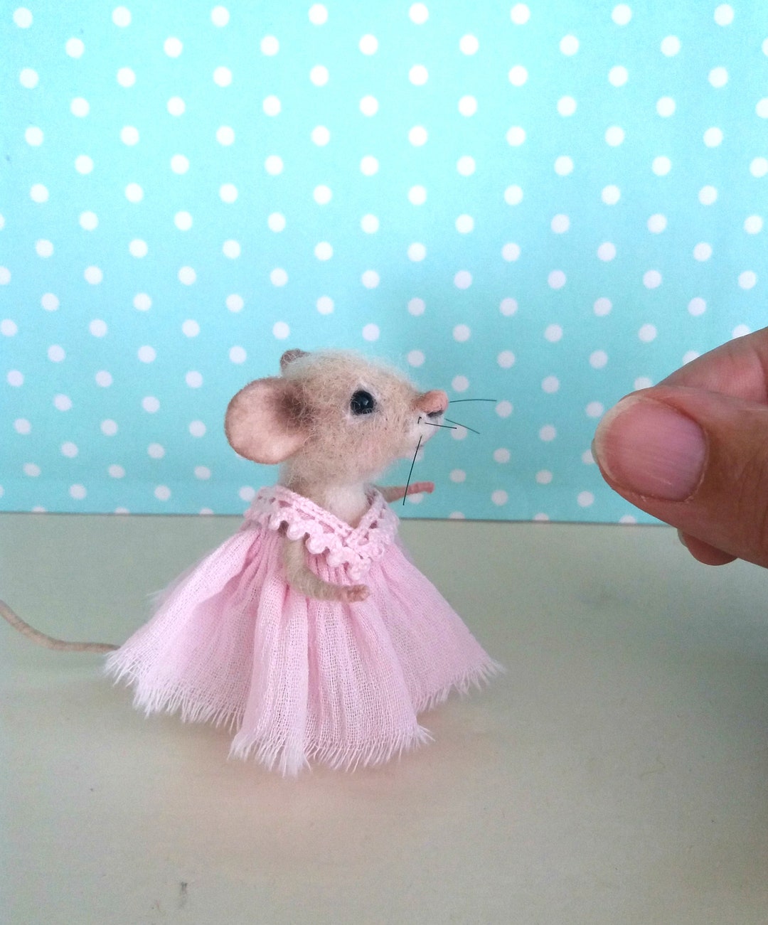Needle Felt Mouse Miniature Mouse Felt Mouse Dollhouse Mouse Needle ...