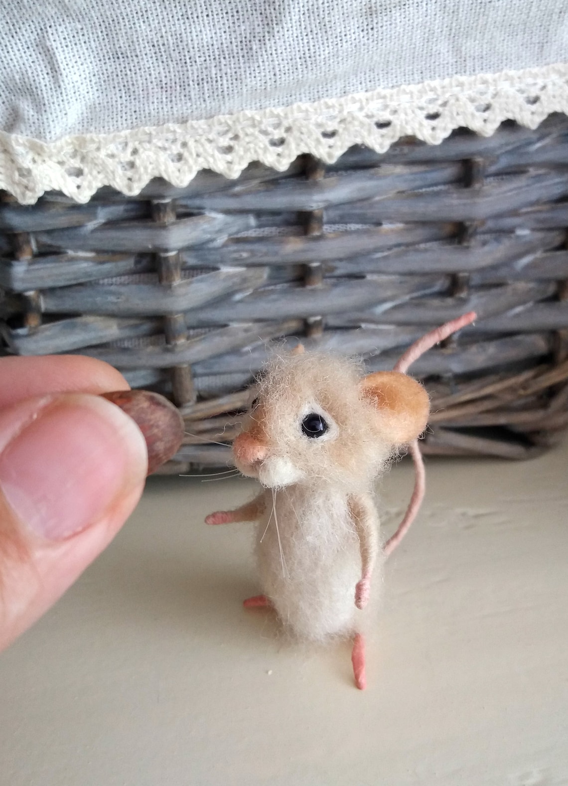 Needle Felted Mouse Miniature Mouse Cute Mouse Dollhouse Mouse - Etsy