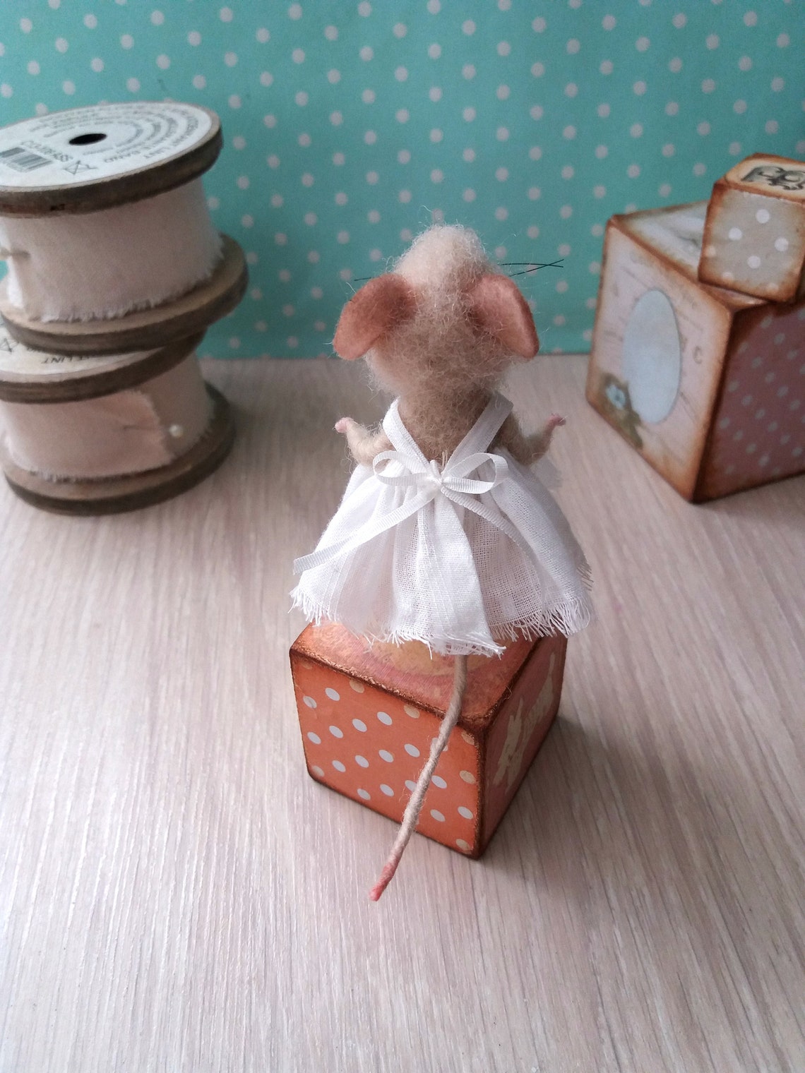 Needle Felt Mouse Miniature Mouse Felt Mouse Dollhouse Mouse - Etsy