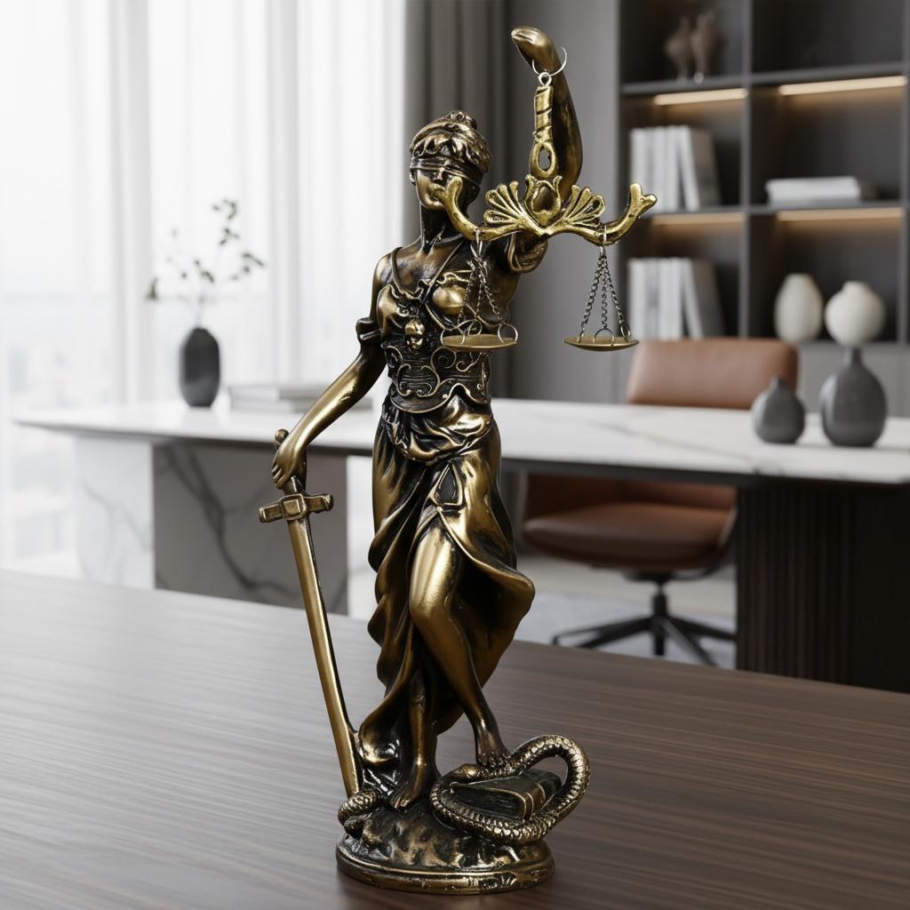 Scales Of Justice Desk Statue