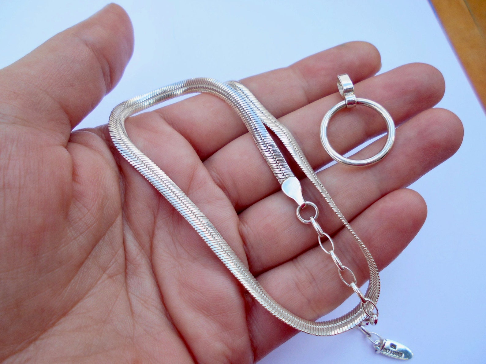 Snake Chain Collar / Sterling Silver Slave Collar / O Ring - Etsy