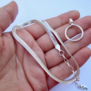 Snake Chain Collar / Sterling Silver Slave Collar / O Ring Bdsm Style ...