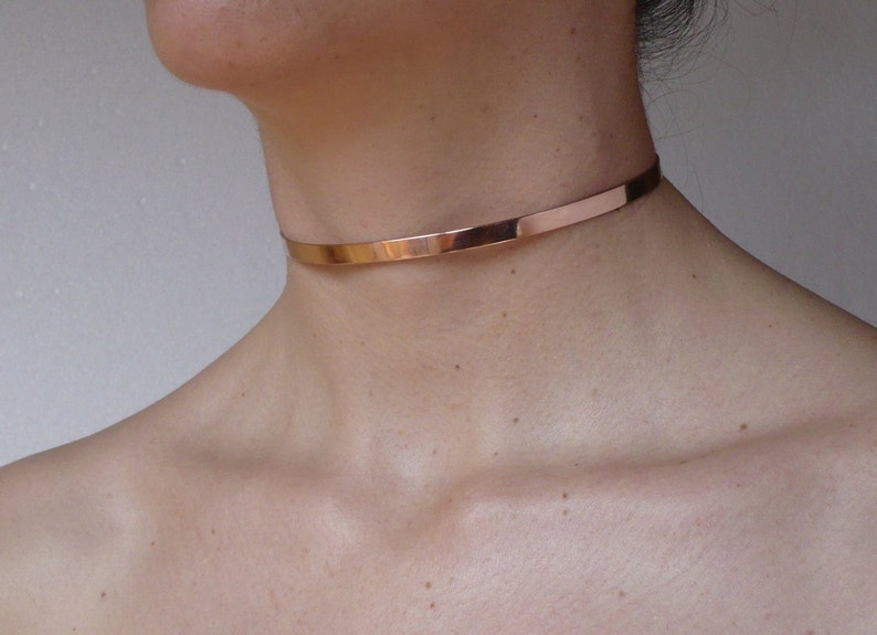 Sterling Silver Minimal Collar - Etsy
