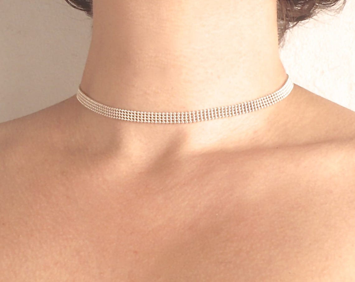 Sterling Silver Collar Chain - Etsy