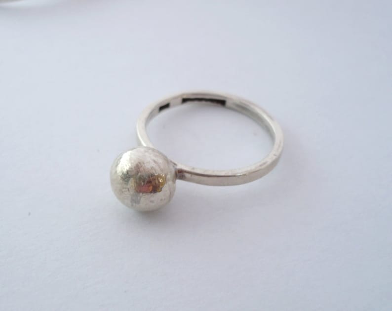 Sterling Silver Ball Ring 08 - Etsy