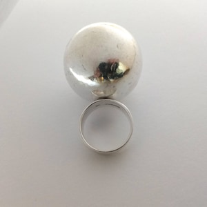 Huge Silver Ball Ring - Etsy