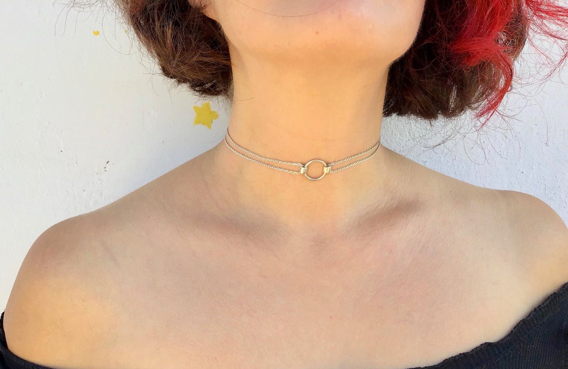 Delicate sterling silver day collar | Etsy