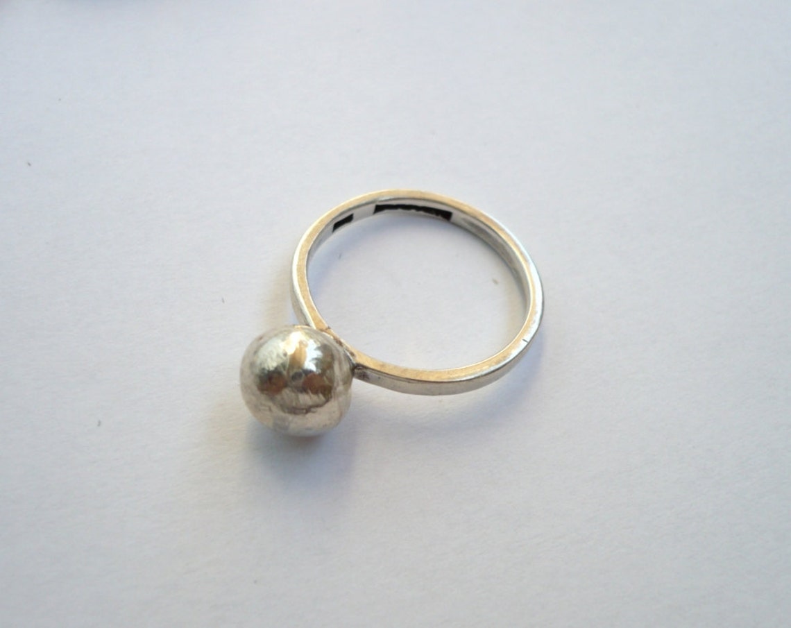 Sterling Silver Ball Ring 08 - Etsy