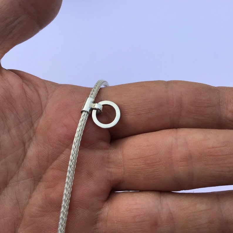 Sterling Silver Woven Chain With O Ring - Etsy