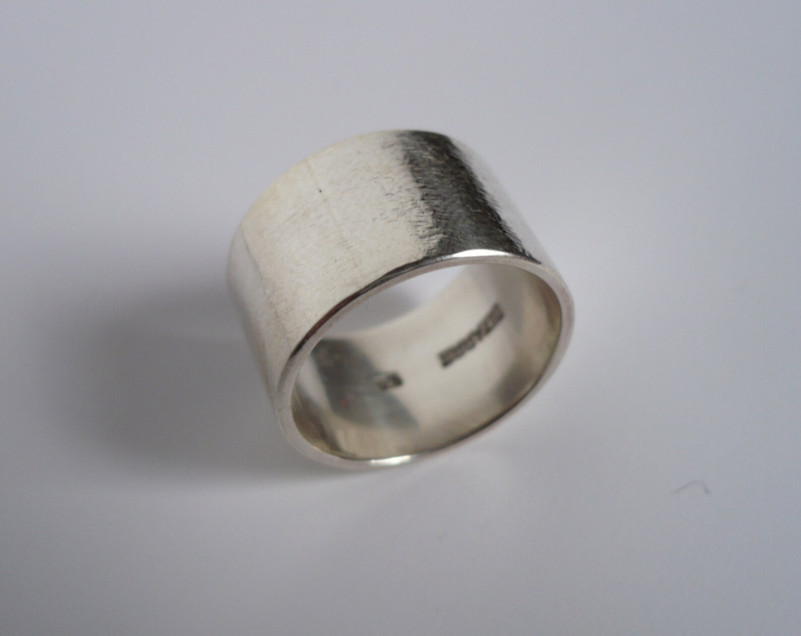 Wide Silver Band Ring - Etsy