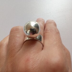 Sterling Silver Ring With Ball - Etsy