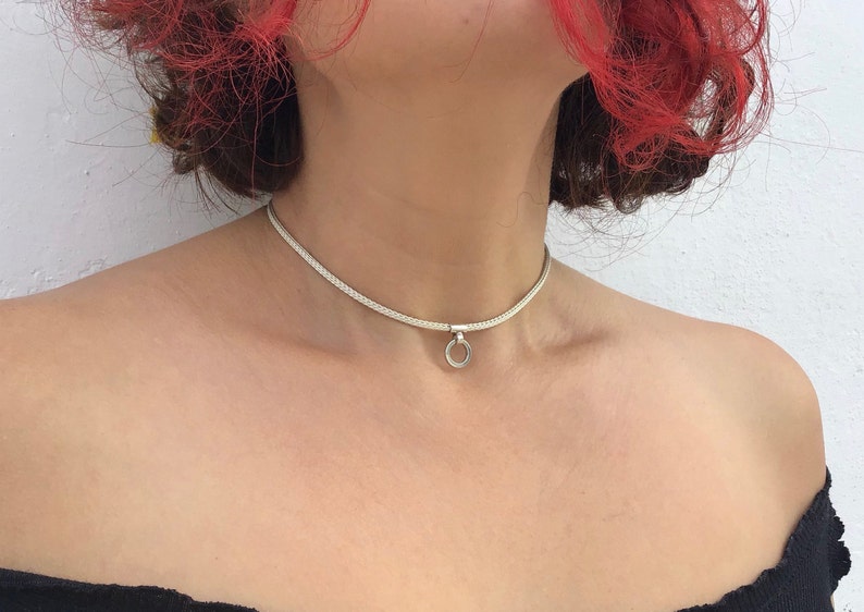 Sterling Silver Woven Chain With O Ring - Etsy
