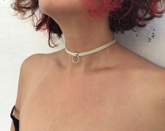 Silver Slave Collar Chain With O Ring Necklace - Etsy Silver Slave Collar Chain With O Ring Necklace - Etsy