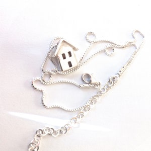 Tiny House Pendant / Sterling Silver House - Etsy