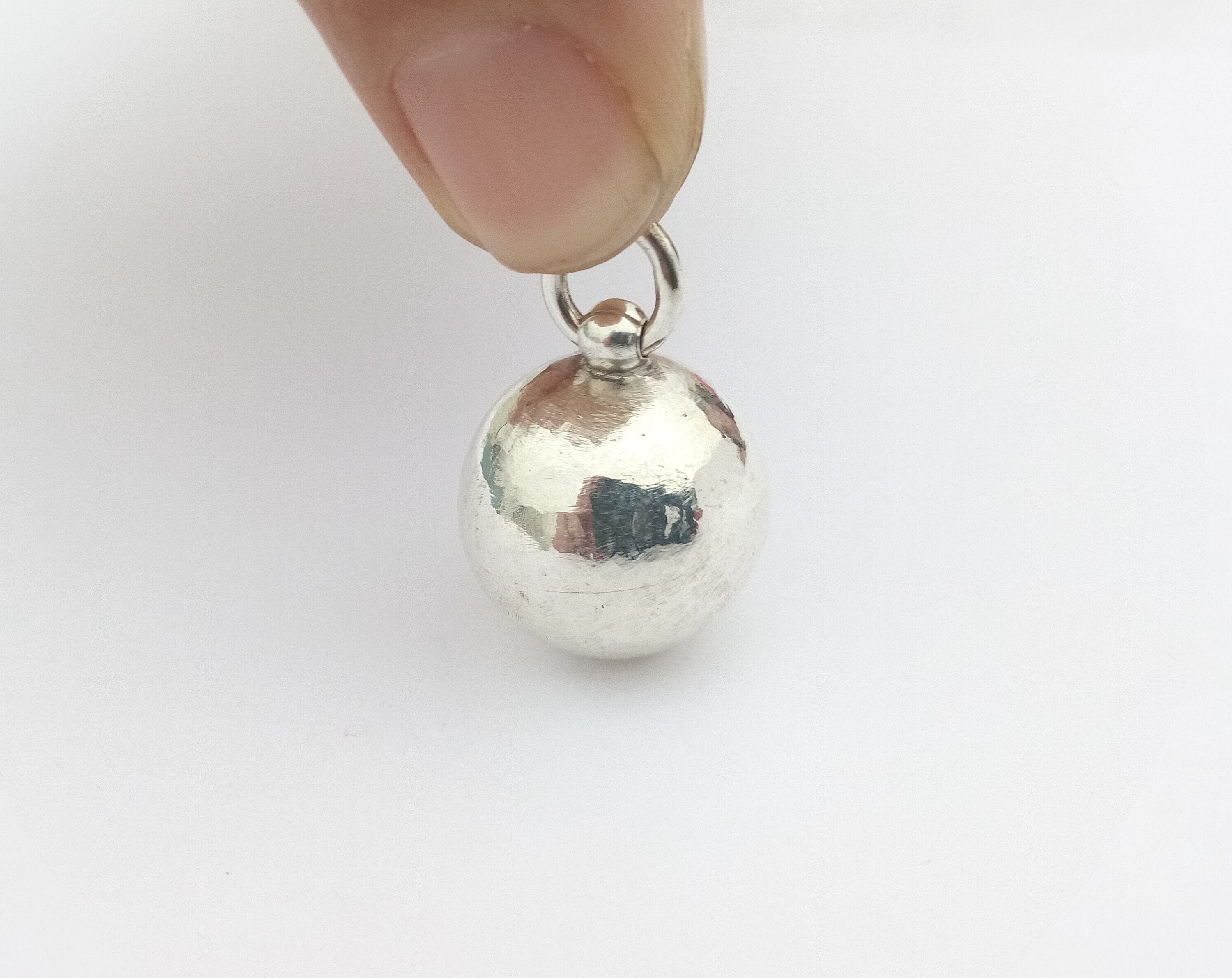 Silver Ball Pendant - Etsy