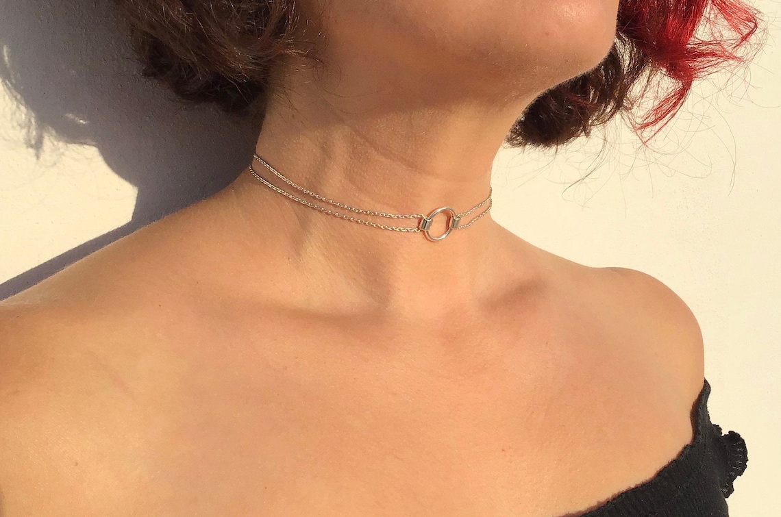 Delicate Sterling Silver Day Collar | Etsy