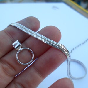Delicate Sterling Silver Collar With Detachable O Ring - Etsy