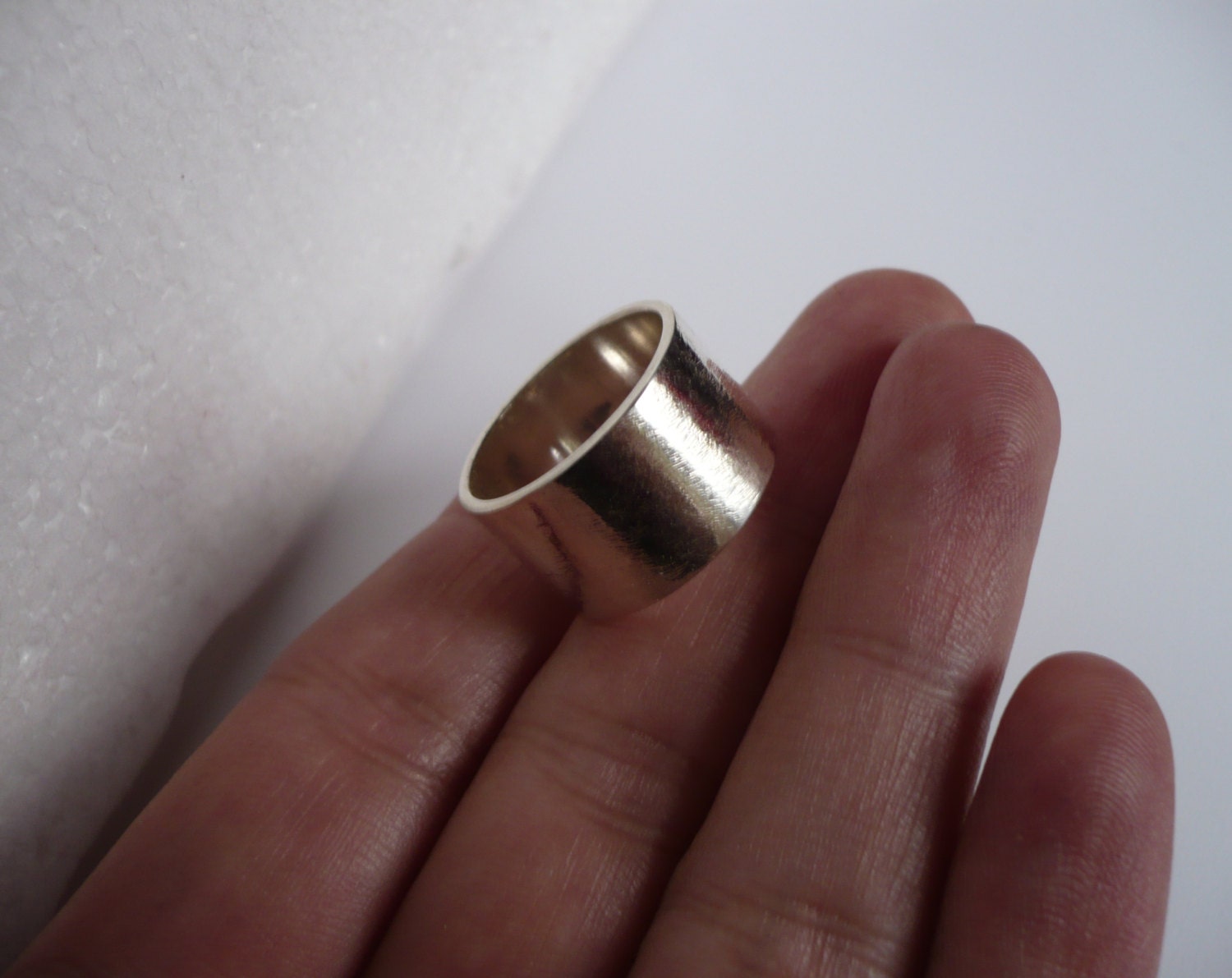 Wide Silver Band Ring - Etsy