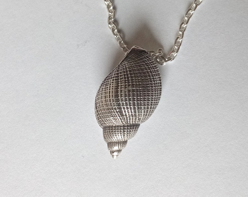 Sterling silver seashell pendant | Etsy