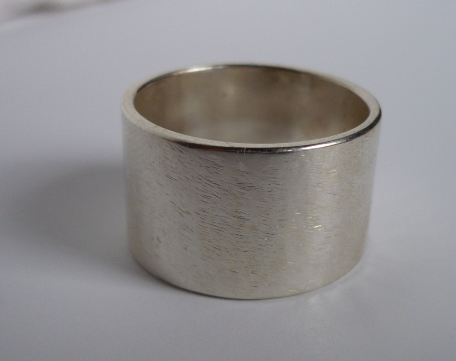 Wide Silver Band Ring - Etsy