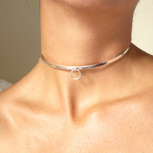 Sterling Silver Slave Collar O Ring Necklace | Etsy