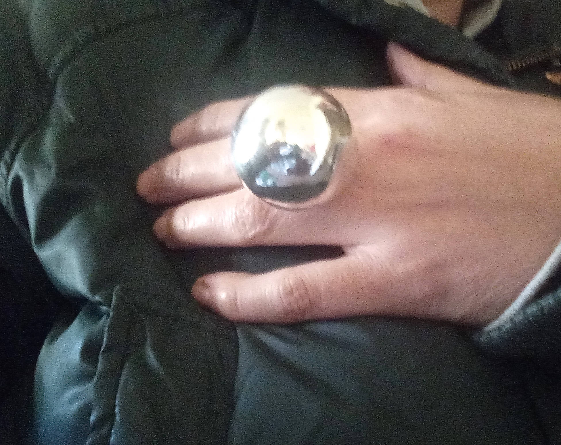 Huge Silver Ball Ring - Etsy