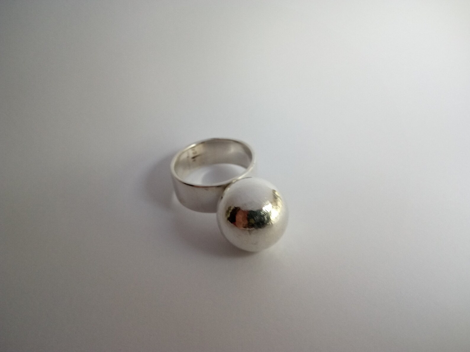 Sterling Silver Ring With Ball - Etsy