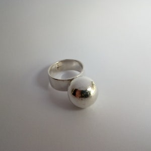 Sterling Silver Ring With Ball - Etsy