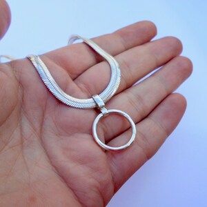 Snake Chain Collar / Sterling Silver Slave Collar / O Ring Bdsm Style ...