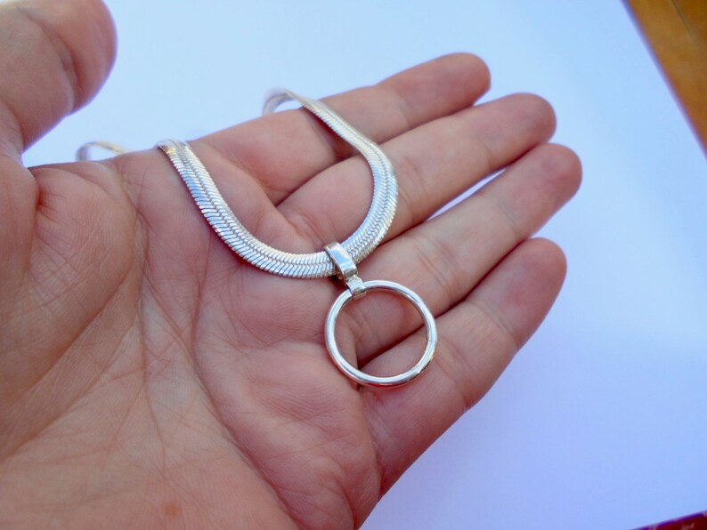 Snake Chain Collar / Sterling Silver Slave Collar / O Ring | Etsy