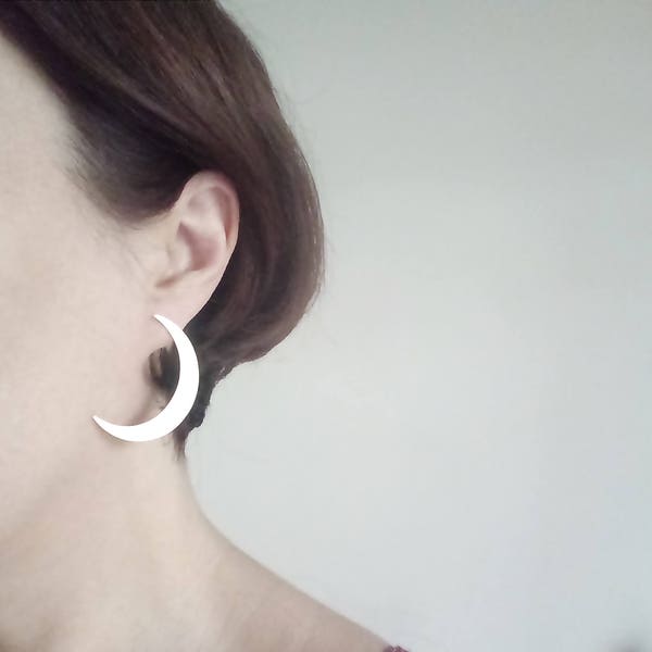 Moon Earrings - Etsy