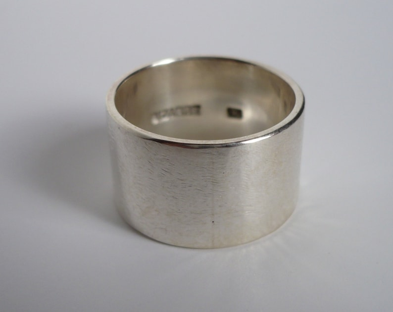 Wide Silver Band Ring - Etsy