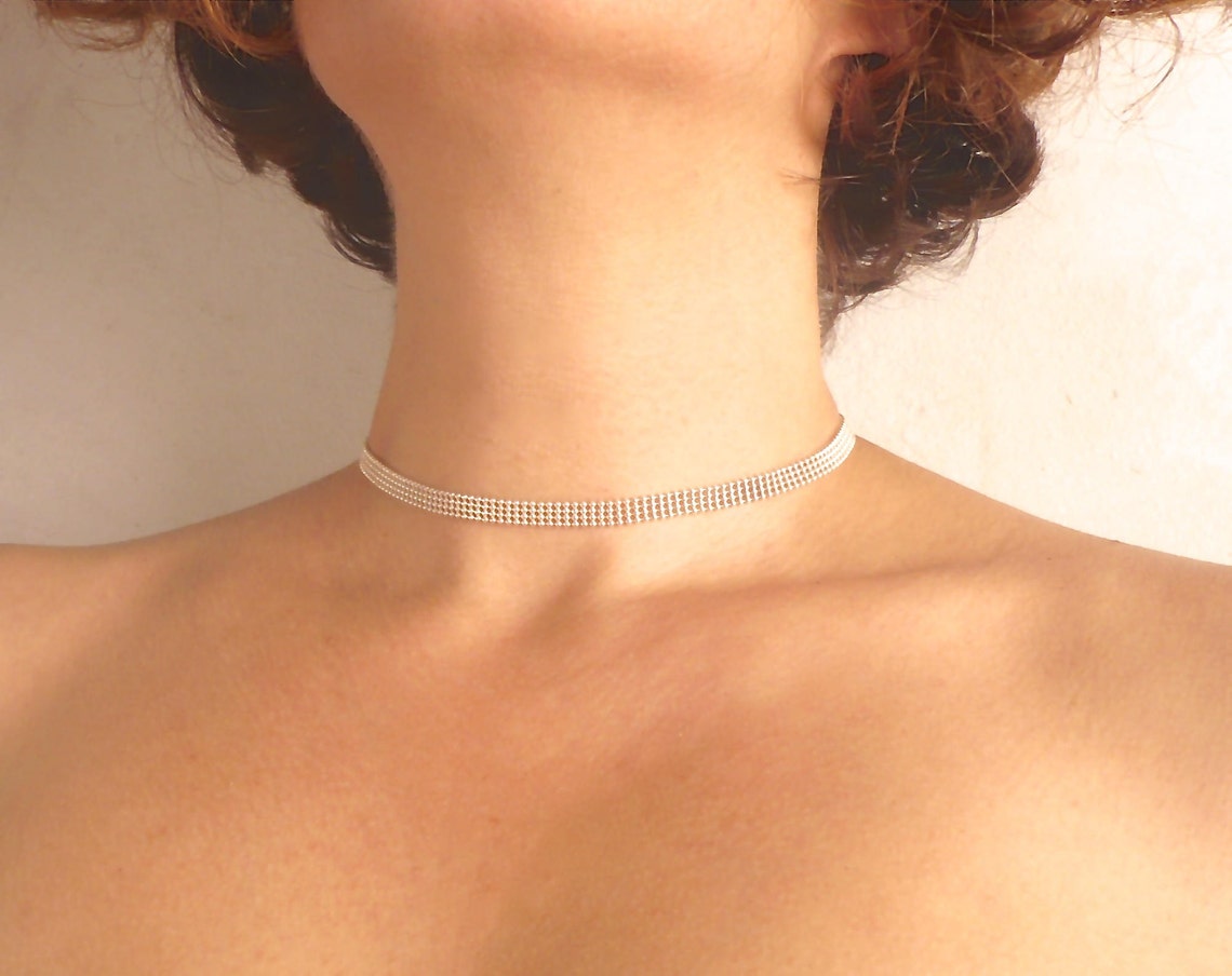 Sterling Silver Collar Chain - Etsy