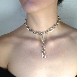 Handmade Silver Heavy Chain Necklace Choker - Etsy