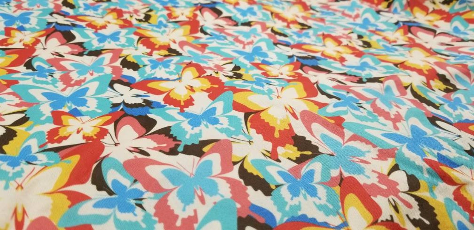 Retro Butterflies PUL Fabric BY the YARD Polyurethane Laminate Cloth ...
