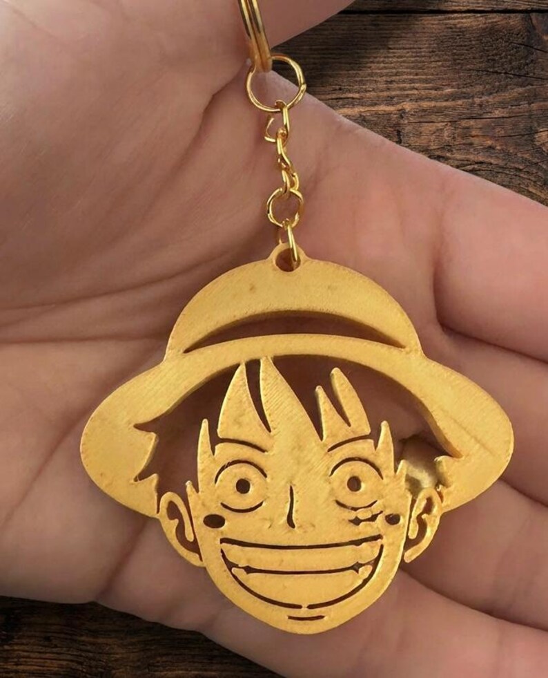 Luffy Keychain | One Piece Anime Pirate Backpack Charm 3D Printed ...