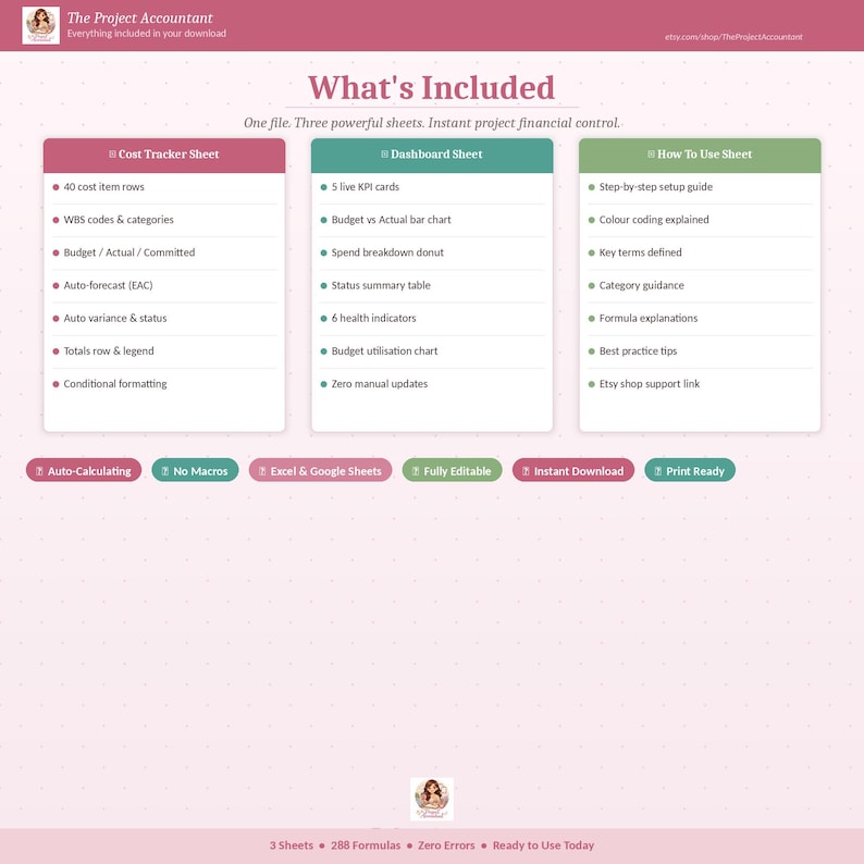 Project Cost Tracker & Dashboard - Project Accounting/bookkeeping/small ...