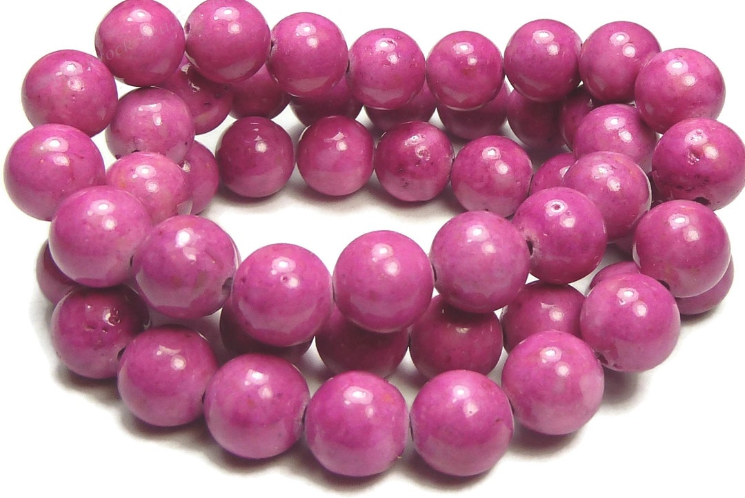 8mm Light Rose Pink Fossil Stone Round Beads 16 Inch Strand BB16 - Etsy